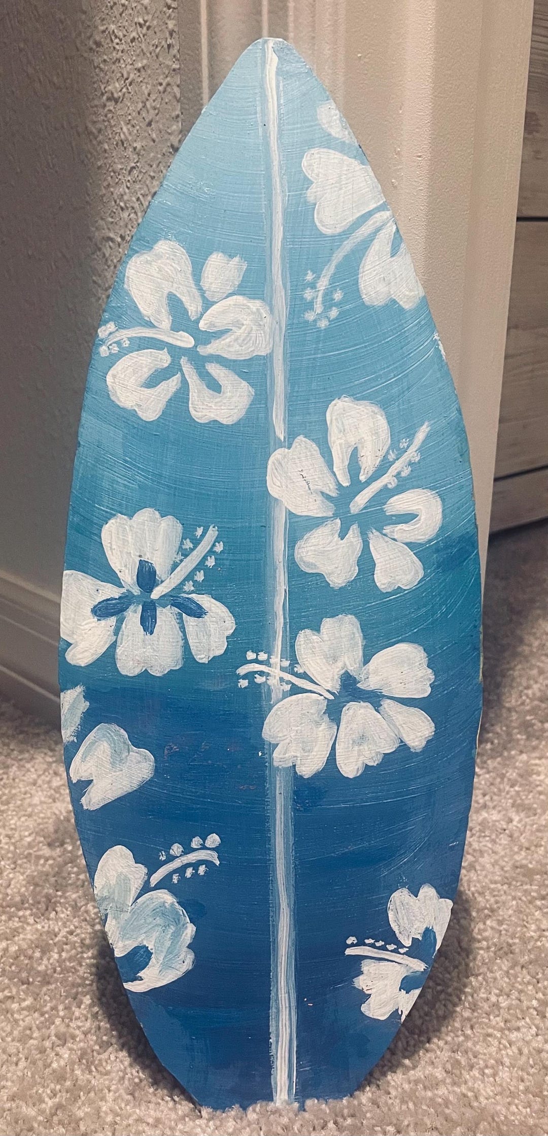 Original 10'x6' Mini Surfboard Double Sided Painting - Etsy