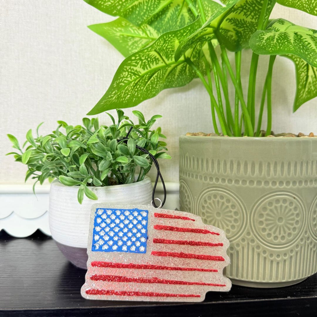 American Flag Car Freshie | Patriotic | Car Air Freshener | Air ...