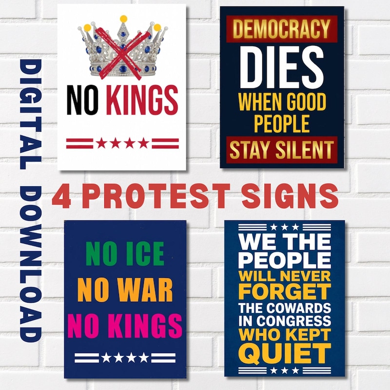 Protest Signs and Posters - Etsy