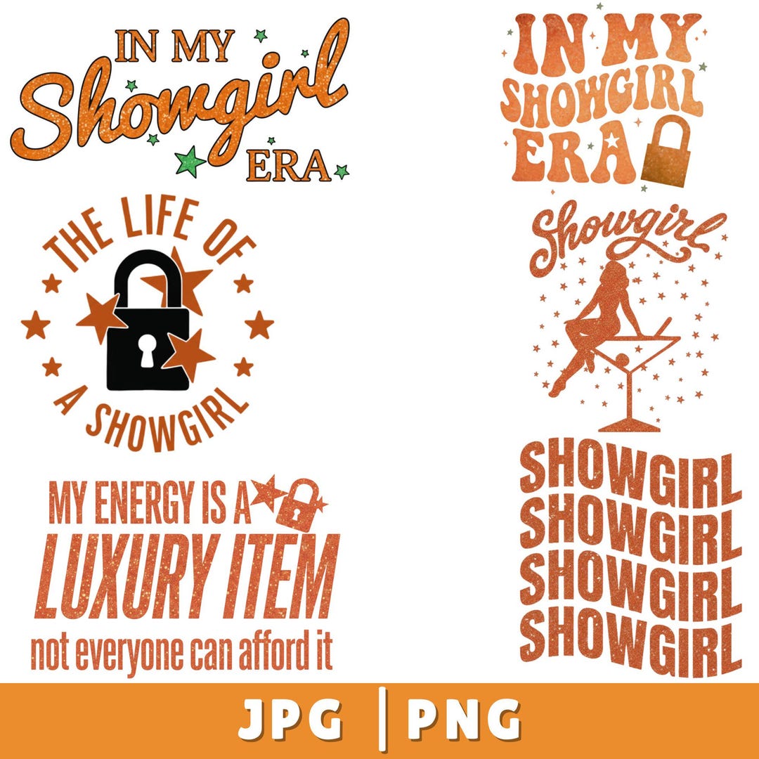 Showgirl Svg Png Bundle, in My Showgirl Era PNG, the Life of A Showgirl ...