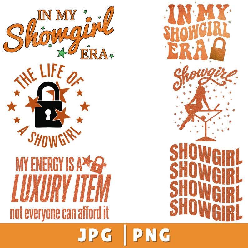 Showgirl Svg Png Bundle, in My Showgirl Era PNG, the Life of A Showgirl ...