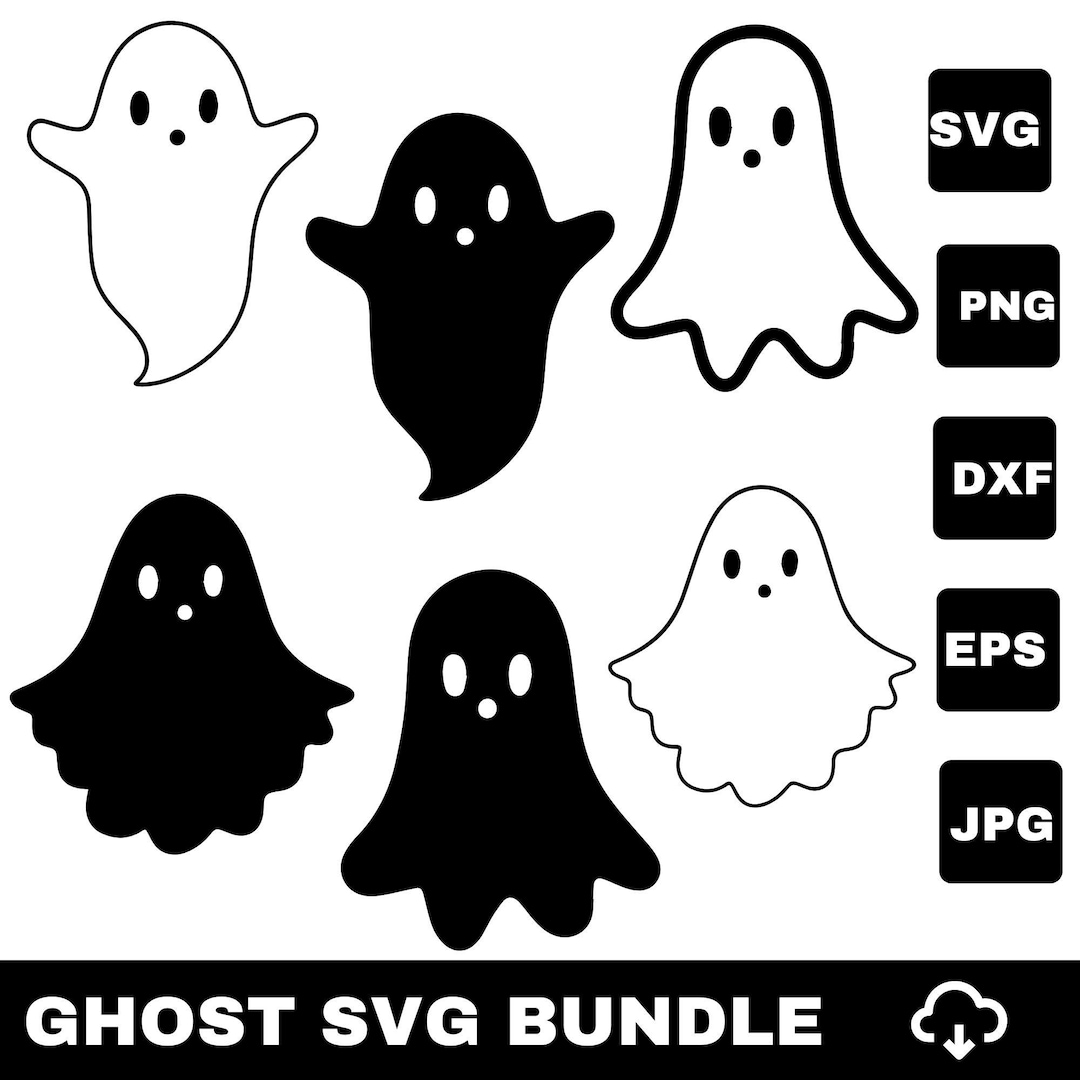 GHOST SVG, Halloween Svg, Ghosts Svg, Ghost Svg Bundle, Ghost Clipart ...