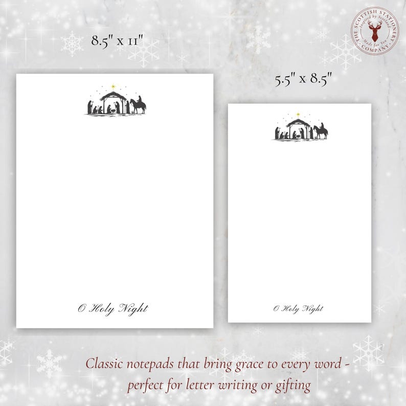 Nativity Design | Religious Notepads and Note Cards | Christmas ...