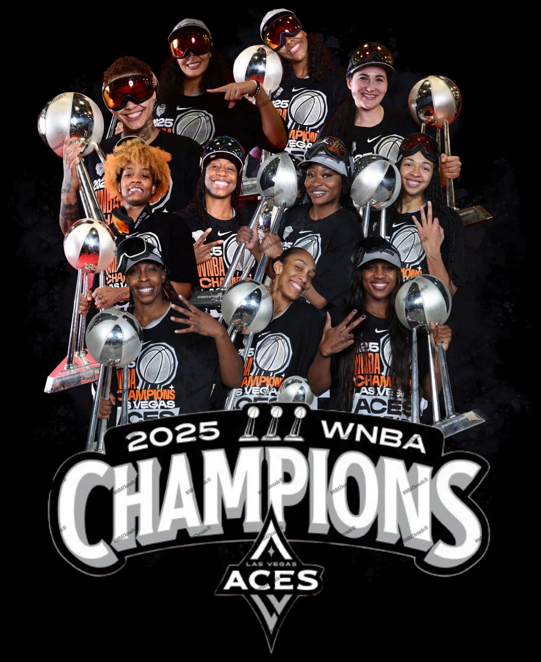 Las Vegas Aces 2025 WNBA Champions Collage (digital Download) PNG - Etsy