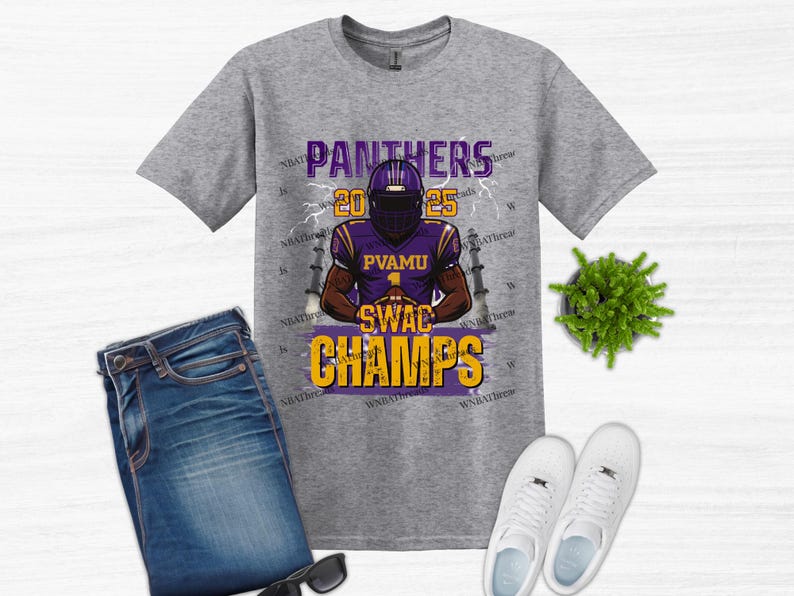 Prairie View A&M 2025 SWAC Champs Graphic | PVAMU Panthers Football PNG ...