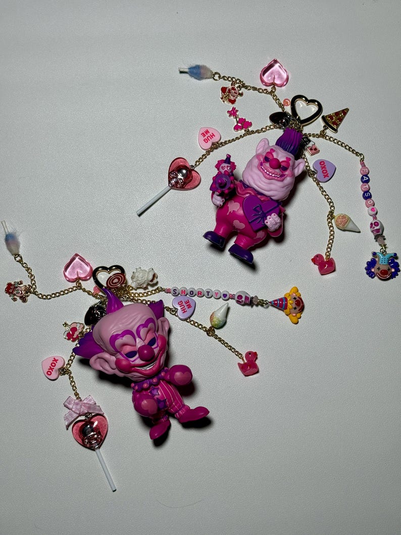 Killer Klown Valentine Bag Charm | Fatso or Shorty Horror Keychain ...