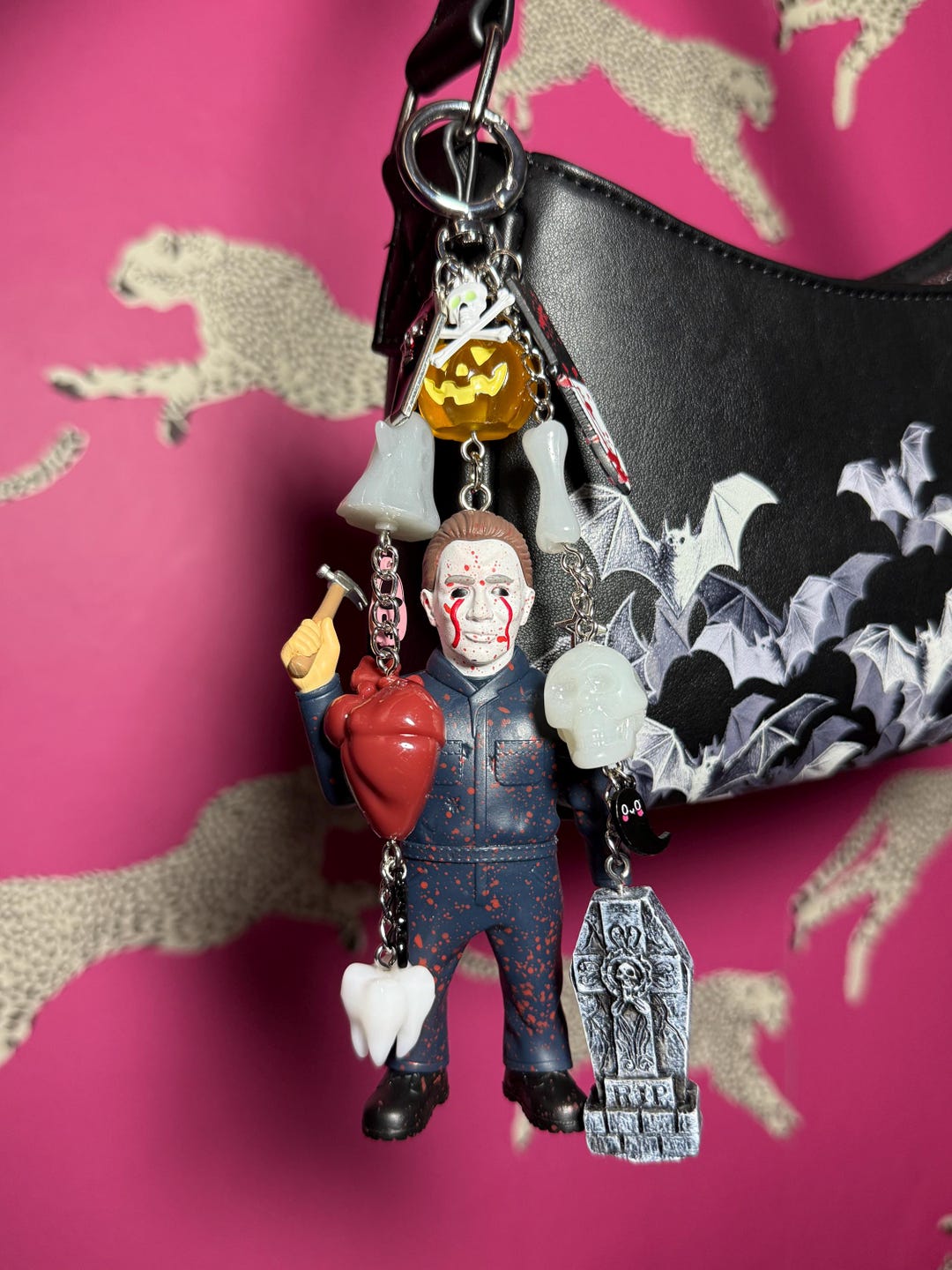 Michael Myers Horror Bag Charm | Halloween Slasher Keychain - Etsy