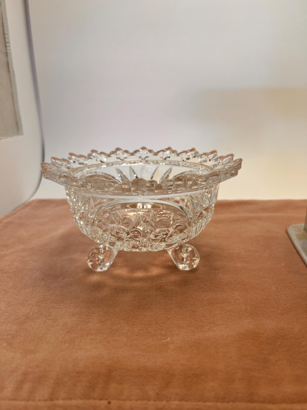 Vintage Lead Crystal Footed Candy Dish - Etsy