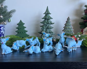 Vintage Kimple 1980s Reindeer Large Mold Ceramic Hand Painted Christmas ...