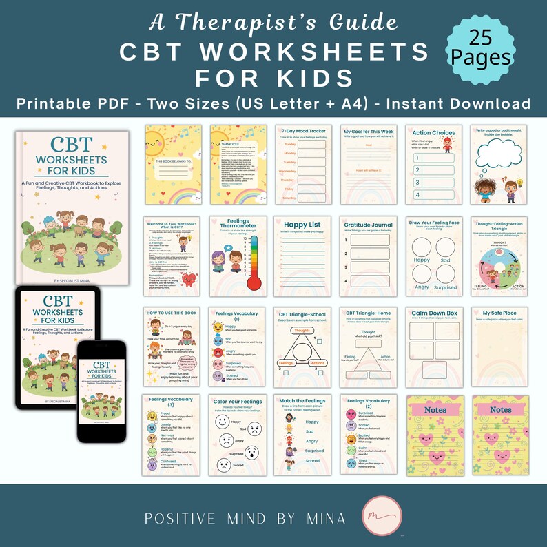 CBT Worksheets for Kids: Emotional Regulation & Coping Skills Workbook ...