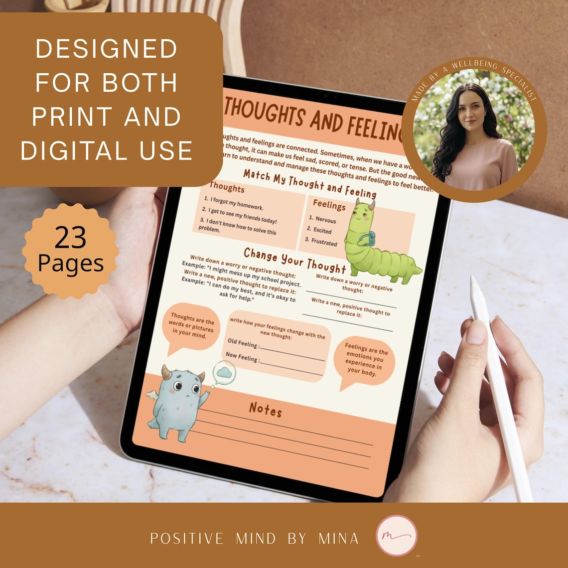 My Worry Monster Workbook for Kids: Anxiety Worksheets, Coping Skills ...