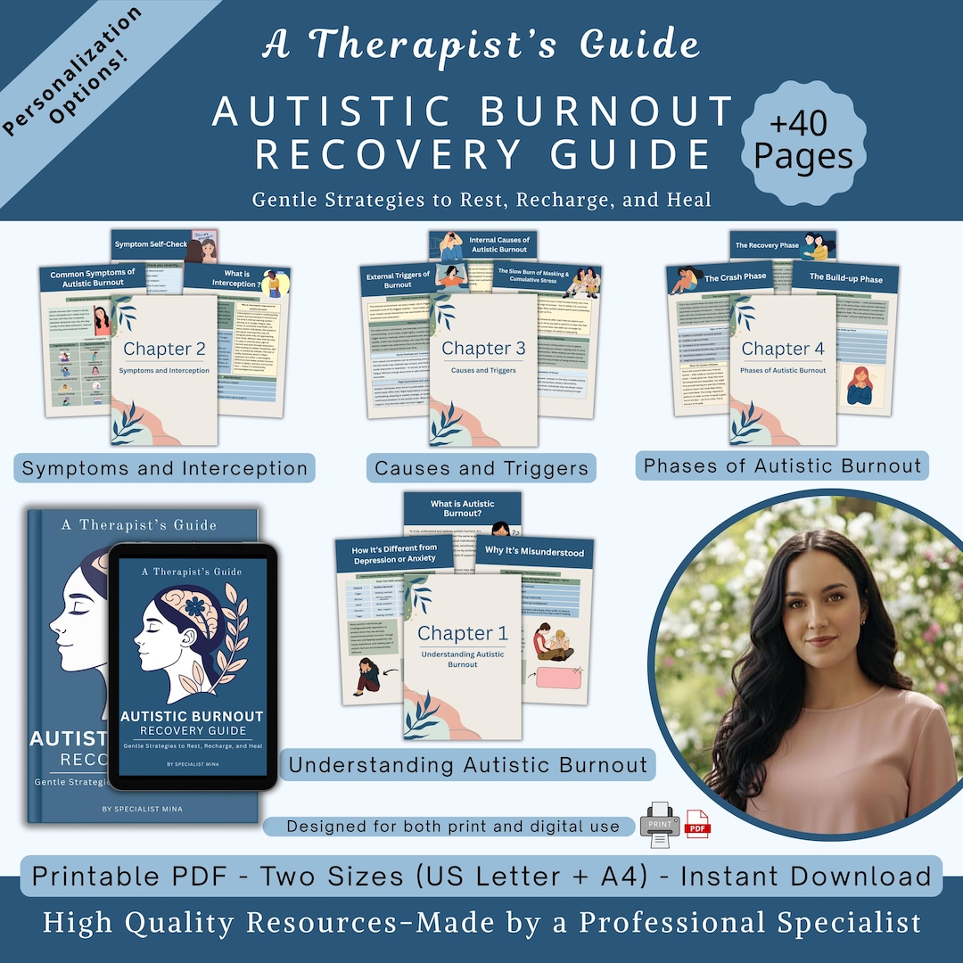 Autistic Burnout Recovery Guide | Autism Workbook for Emotional ...