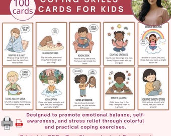 Coping Skills Flashcards for Kids: Emotional Regulation (PDF) - Etsy Canada