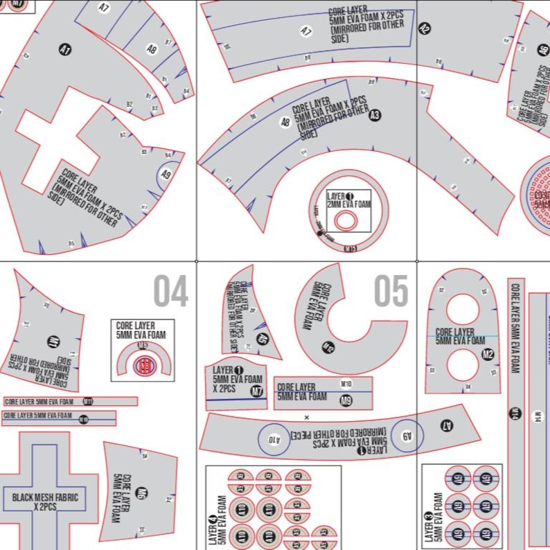 Enjin Gas Mask & Full Face Helmet Prop Pattern Template – EVA Foam ...