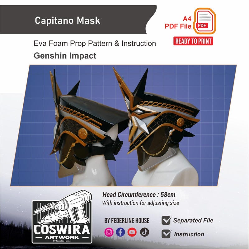 Genshin Capitano Cosplay - Etsy