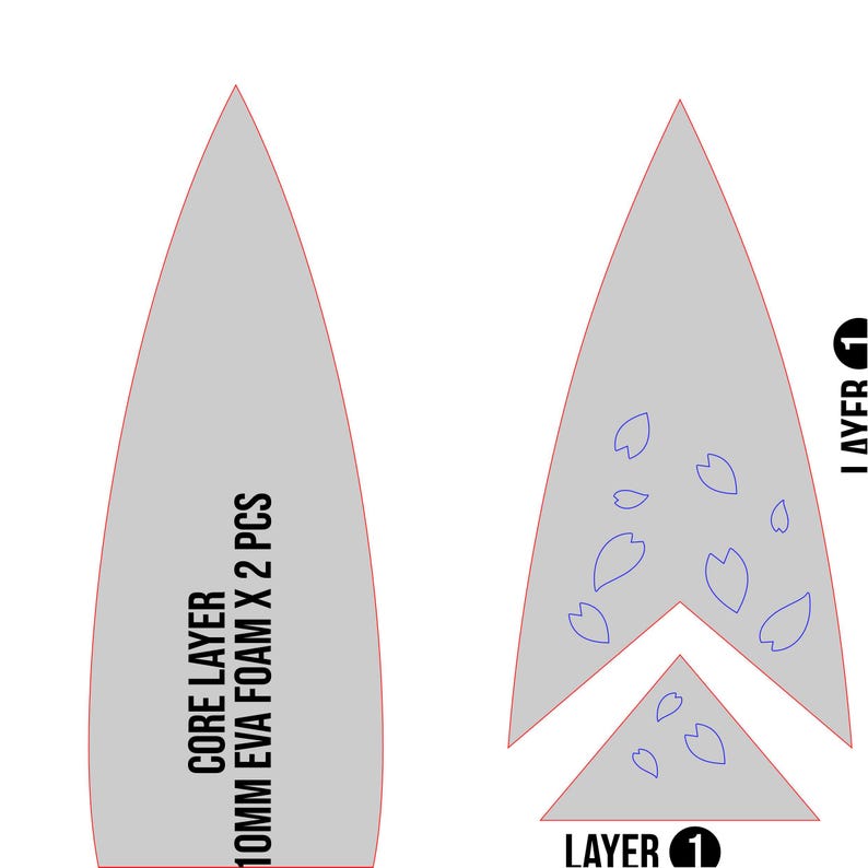 Zoey Knife Prop Template – EVA Foam Pattern Inspired by KPOP Demon ...