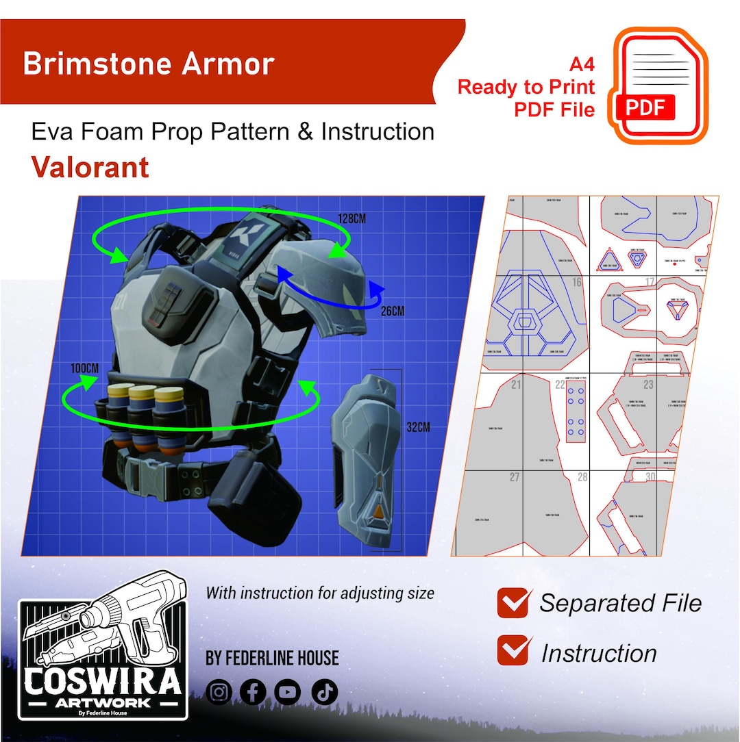 Prop Template: Brimstone Armor and Accessories – EVA Foam Pattern ...
