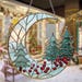 Moon and Pine Trees Acrylic Suncatcher Ornament, Christmas Tree Window ...