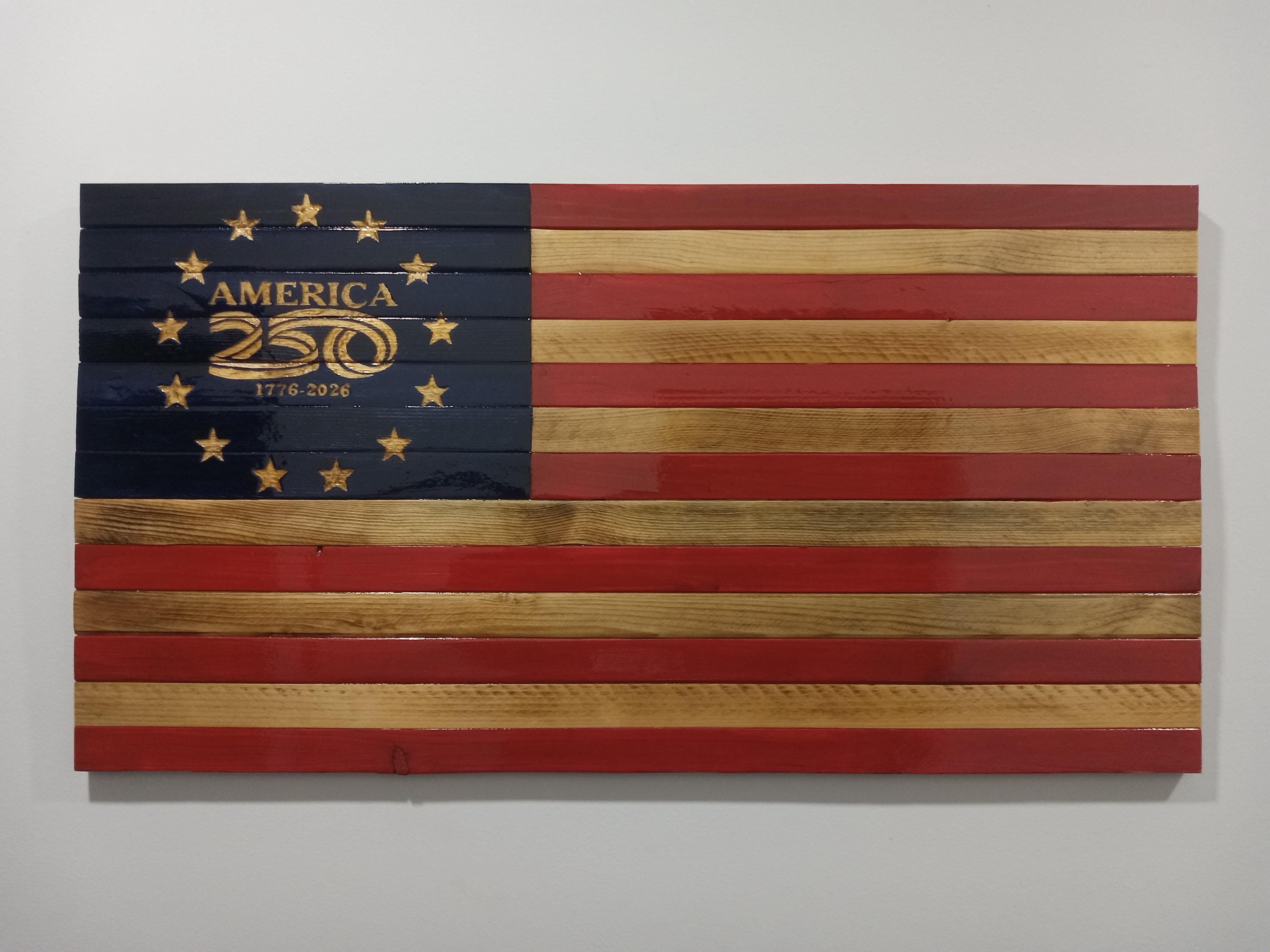 Semi Quincentennial Rustic Wood American Flag 250-year Anniversary - Etsy