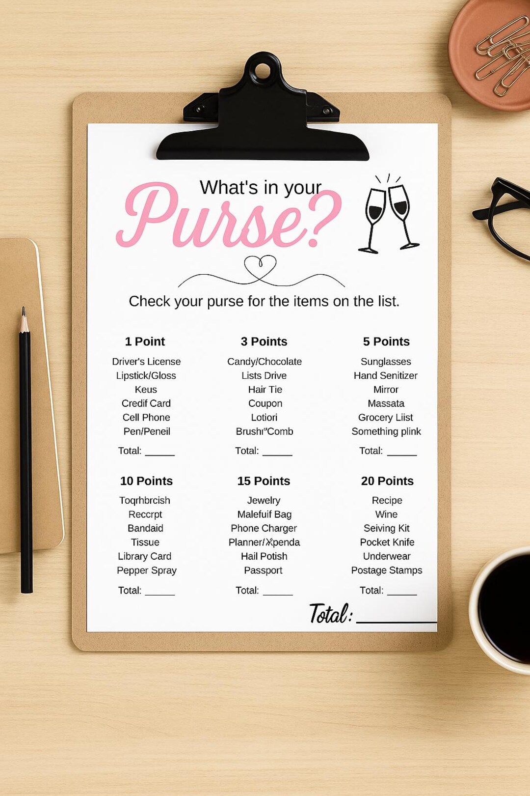 Bridal Shower Purse Game: Fun Printable Bachelorette Party Activity ...