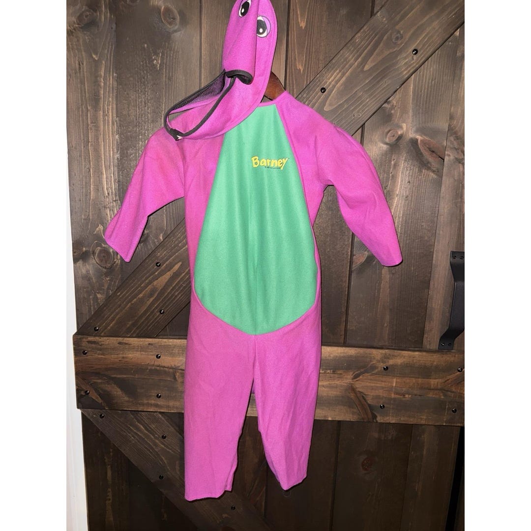 Vintage Barney Halloween Costume 1992 Sz 3-4 Years the Lyons Group ...
