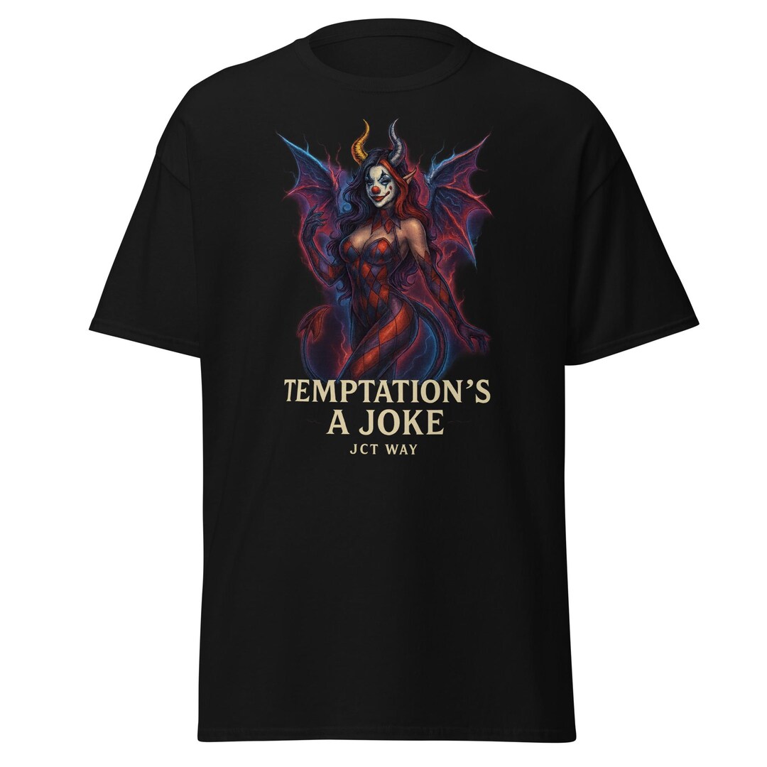 Temptation’s a Joke Shirt – JCT Way Gothic Succubus Tee | Dark Fantasy ...