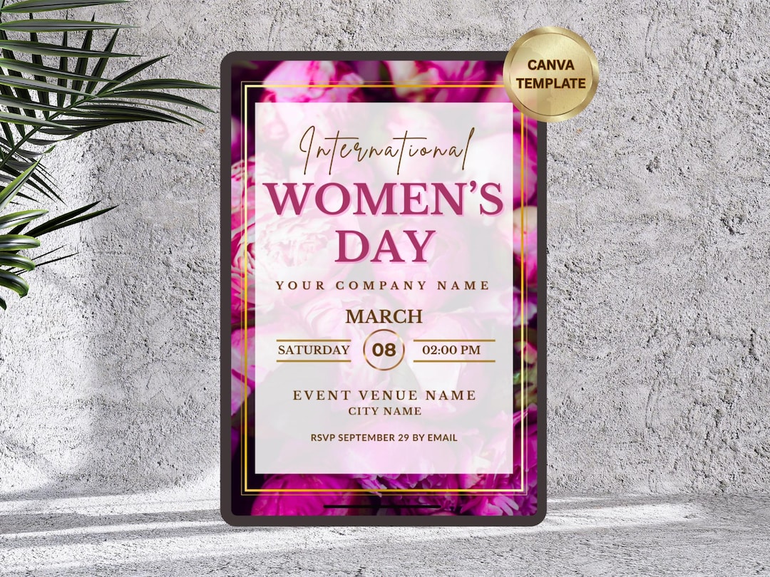International Women's Day Template | Corporate IWD Floral Flyer ...