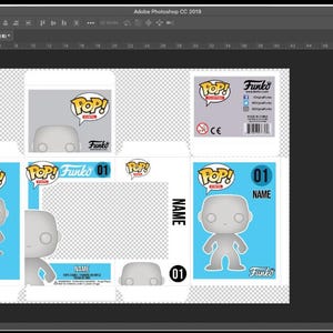 Funko Pop Template Box in PSD (photoshop) - Template Box Editable ...