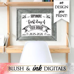 Printable First Day of 10th Grade Sign, 10th Grade Graduation Sign ...