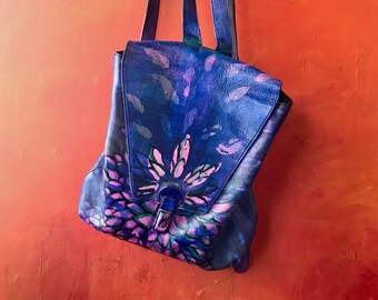 Handpainted Backpack - Etsy