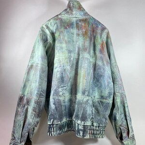 Hand Painted Unisex Leather Jacket, Oversized for the Stylish Woman - Etsy