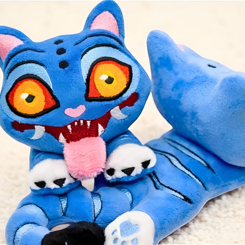 Kpop demon hunters demon cat plush - Etsy.de