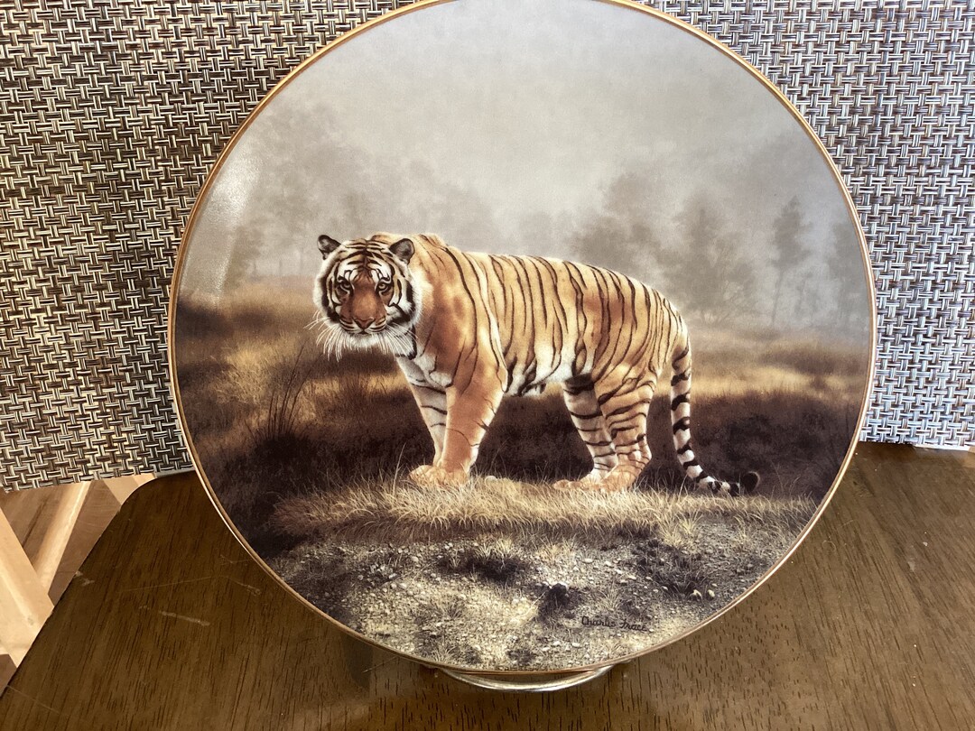 Charles Frace Bengal Tiger Porcelain Plate, W.S. George (COA) - Etsy