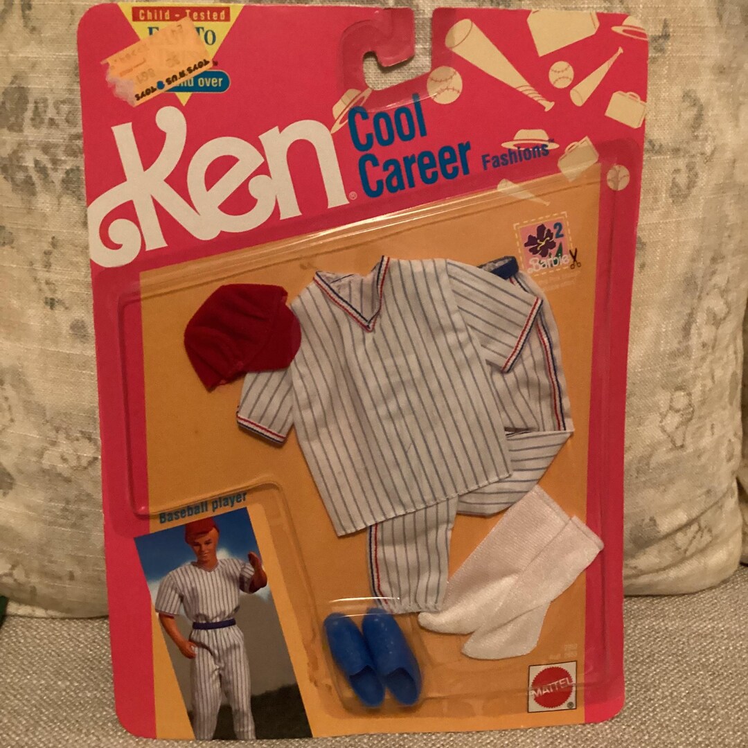 Ken Barbie’s Boyfriend Vintage Cool Career Baseball Outfit 1991. Mint ...