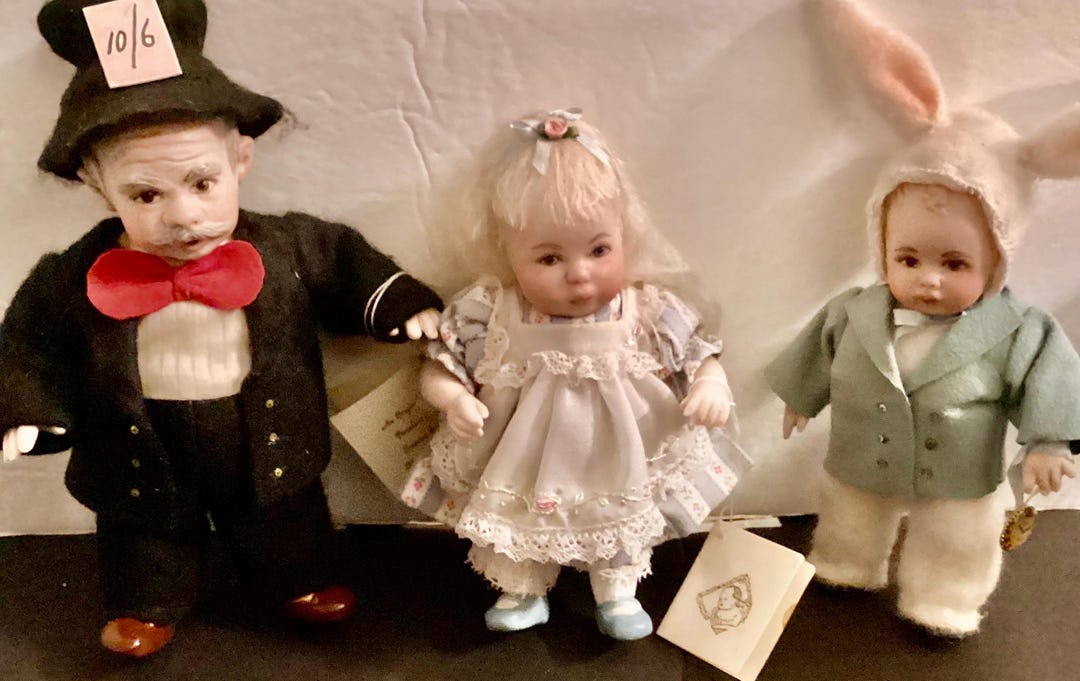 3 Doll Set Maree Massey Australian Artist Miniature 5.5” Alice in ...