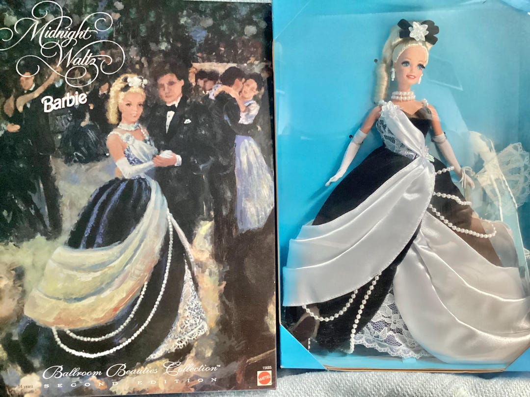 Barbie Vintage 1996 Midnight Waltz Barbie Doll, Black and White Satin ...