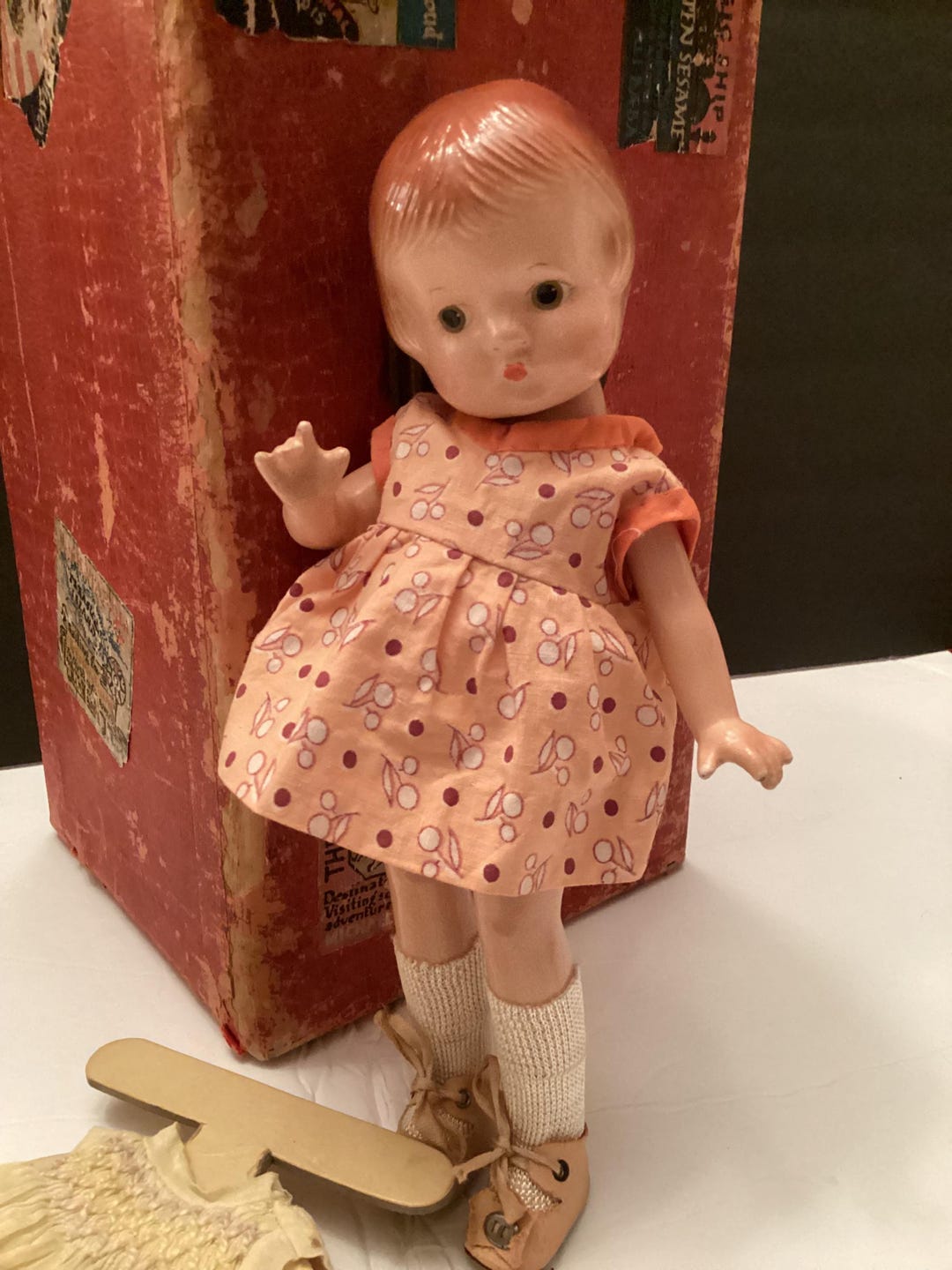 Effanbee 9” Patsyette Composition Doll With Original Trunk & Wardrobe ...