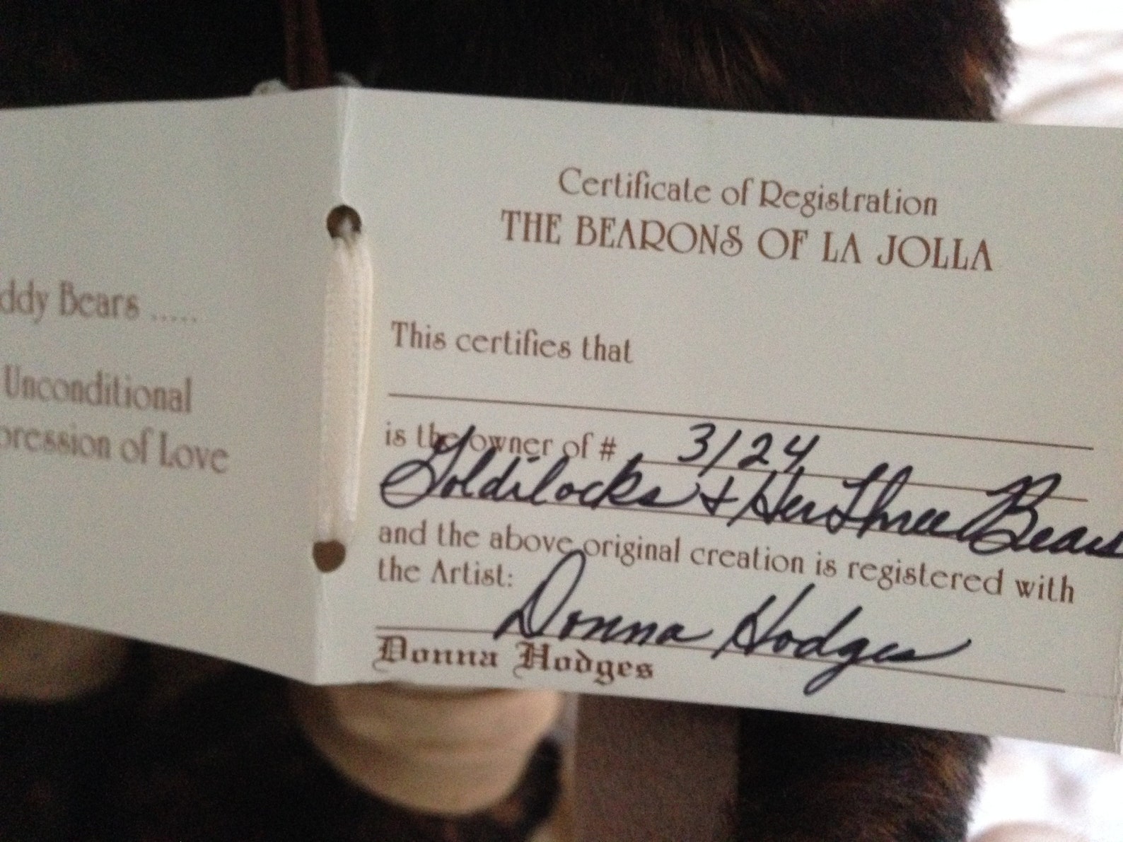 Goldilocks and the 3 Bears 3/24 by Donna Hodges the Bearons - Etsy