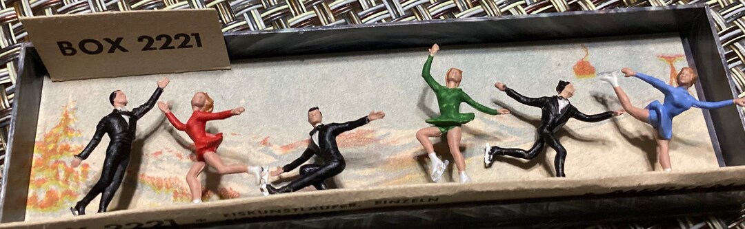 Miniature Rare Set Mint in Box Antique Merten of Male & Female Ice ...