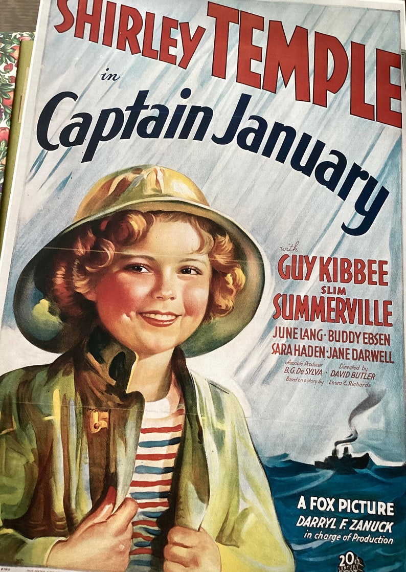 Vintage Shirley Temple Captain January Movie Poster - Etsy
