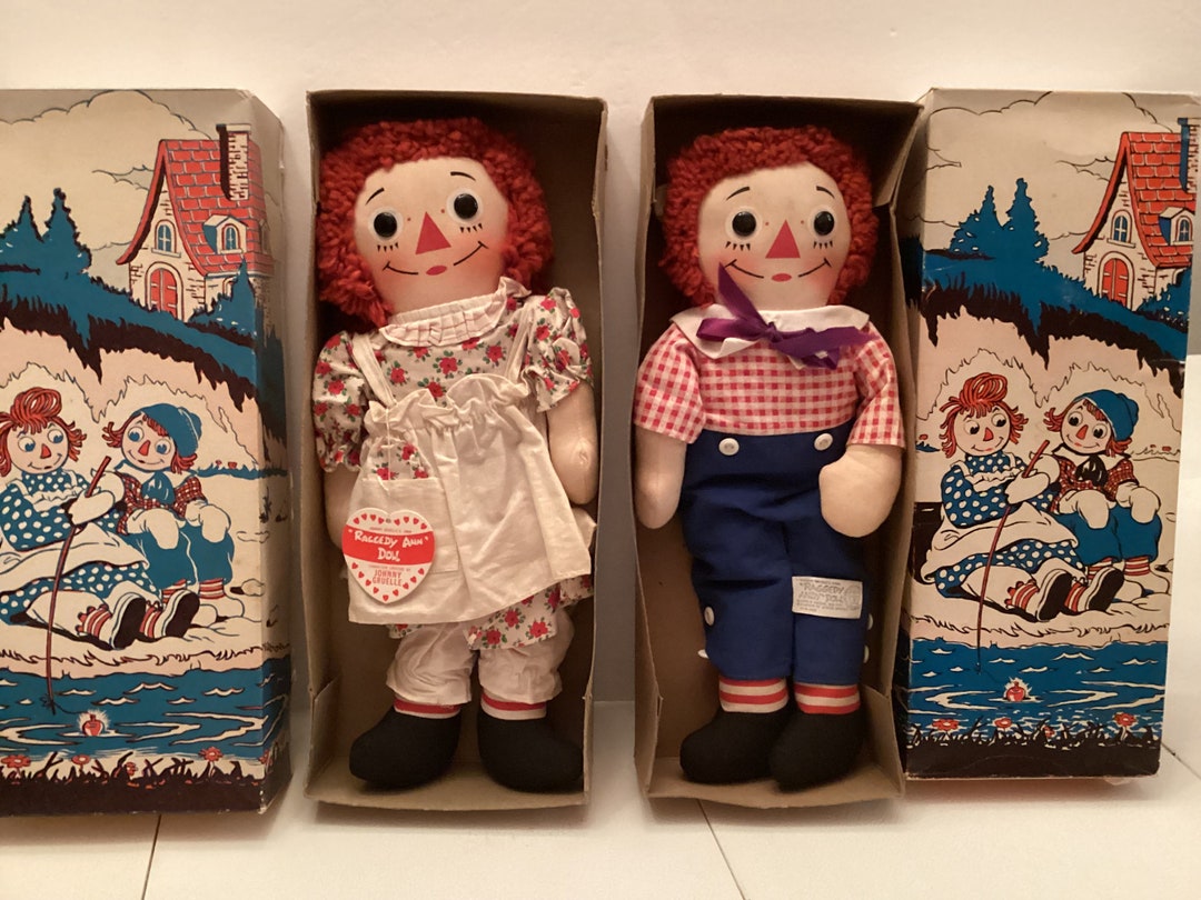 Antique Raggedy Ann & Andy Knickerbocker C. 1960 Mint in Boxes Great ...
