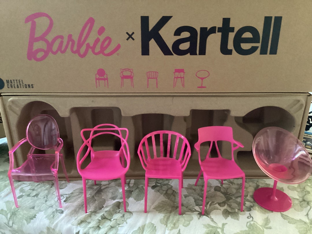 Barbie Pink Kartell Chairs: Mattel Creations, Set of 5 (MIB) - Etsy