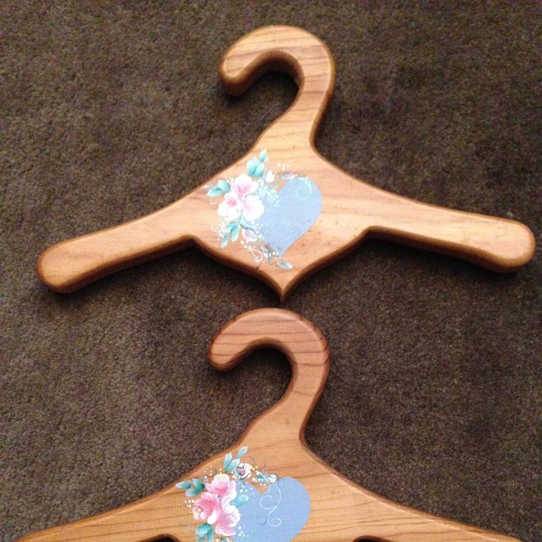 Vintage Wood Handcrafted Painted Hangers - Etsy