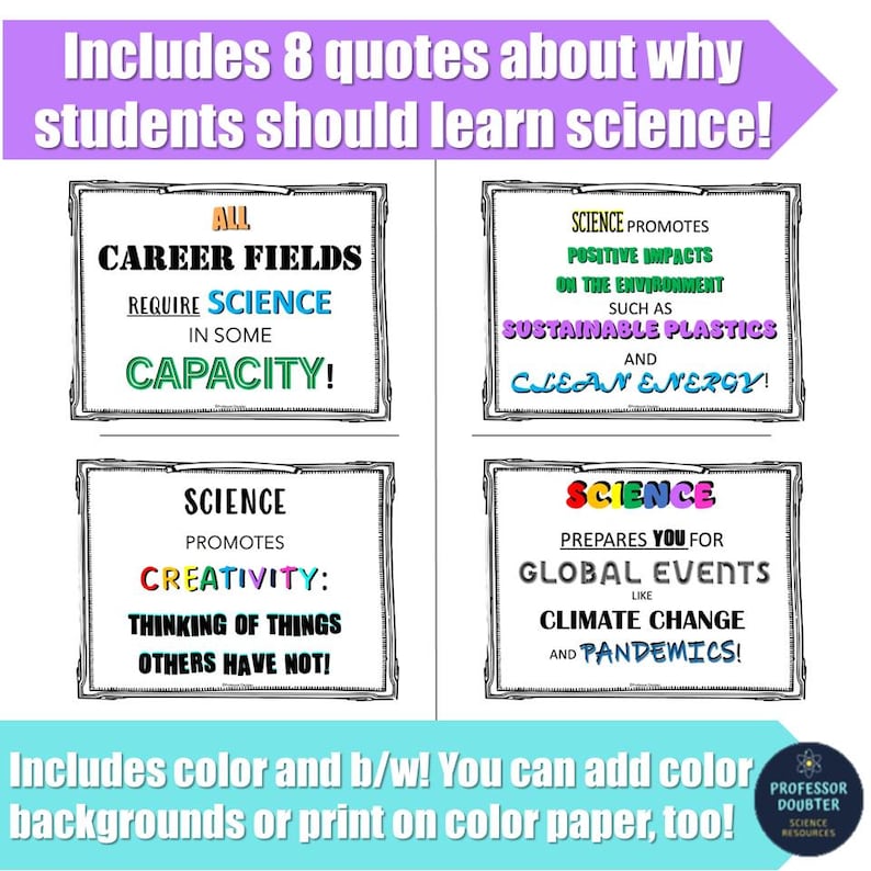 Science Bulletin Board and Back to School Why Learn Science Class Door ...