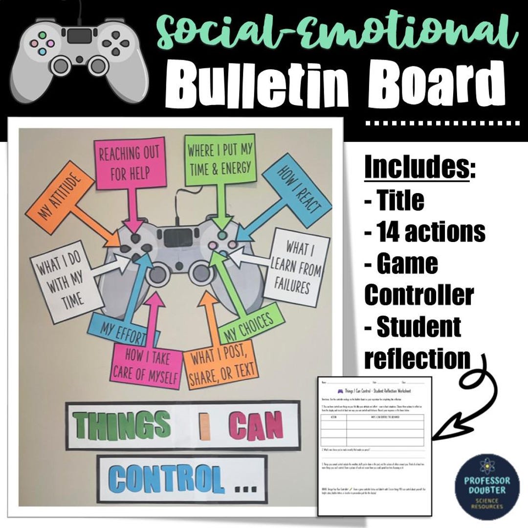Things I Can Control Social Emotional SEL Interactive Bulletin Board ...