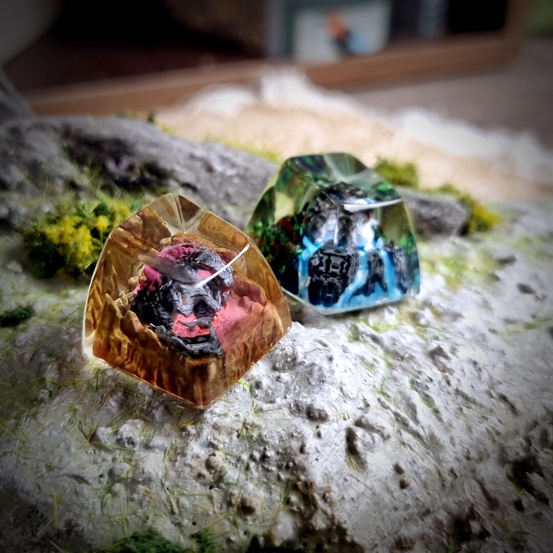 Handmade G-odzilla Resin Keycap – M0nsterverse Giant Monster Keycap for ...