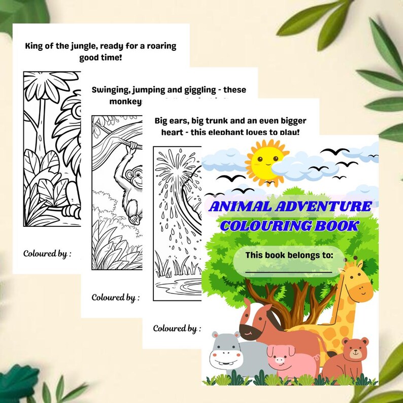 Printable Animal Coloring Book for Kids – Fun Activities & Mazes - Etsy
