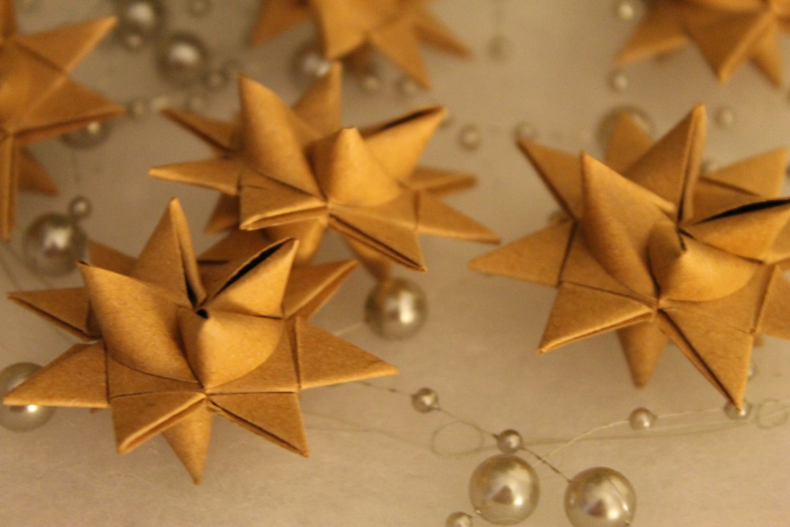 KRAFT Set of 12 German Paper Stars | Etsy