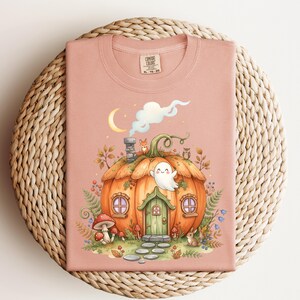 Pumpkin Ghost House Clipart, Whimsical Halloween Cottage PNG, Storybook ...