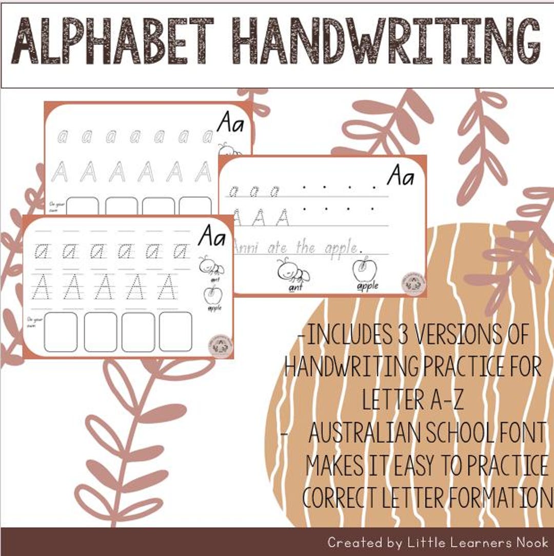 Alphabet Handwriting Practice Mats School Readiness - Etsy